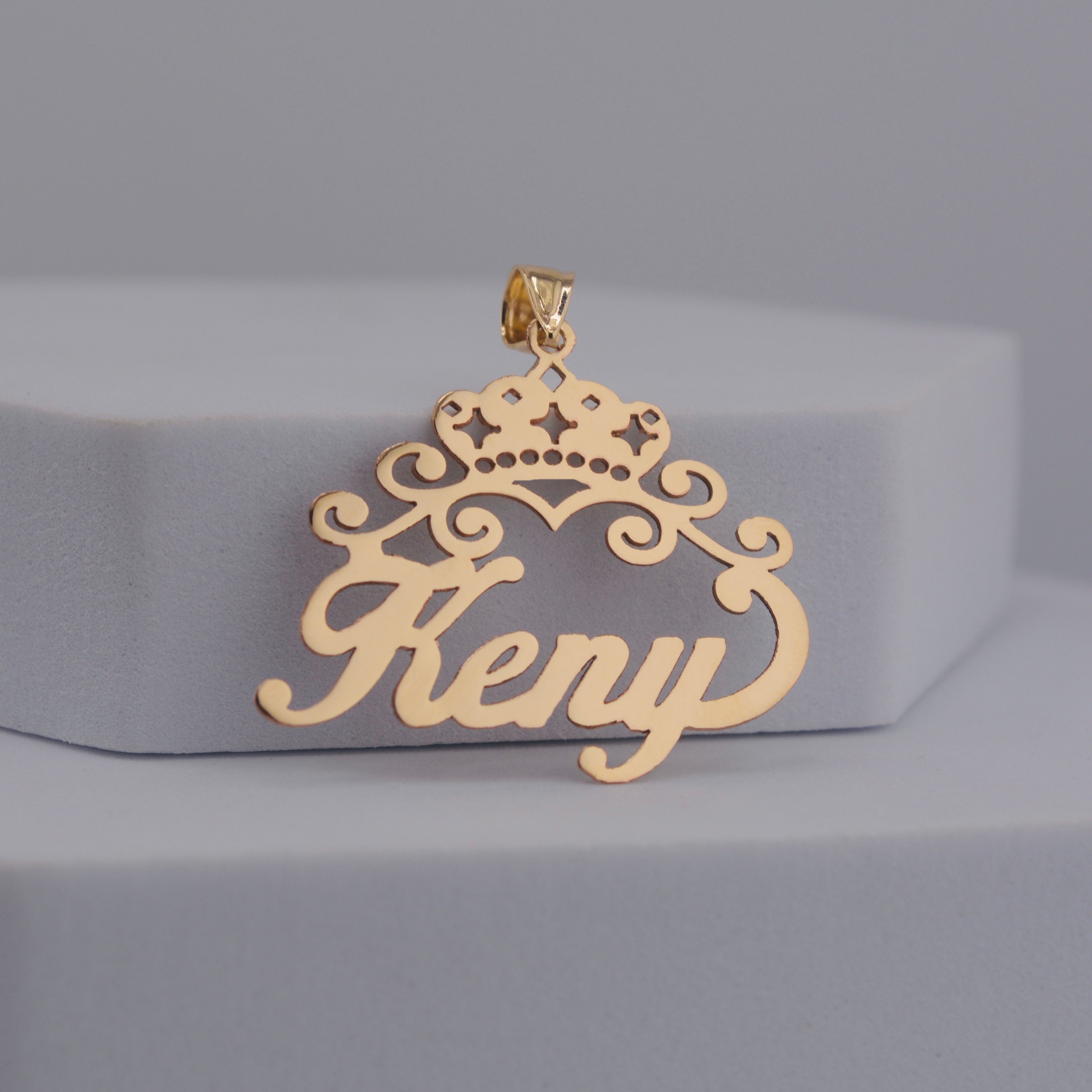 14K Royal Crown Nameplate | Plain – Cesar Cano